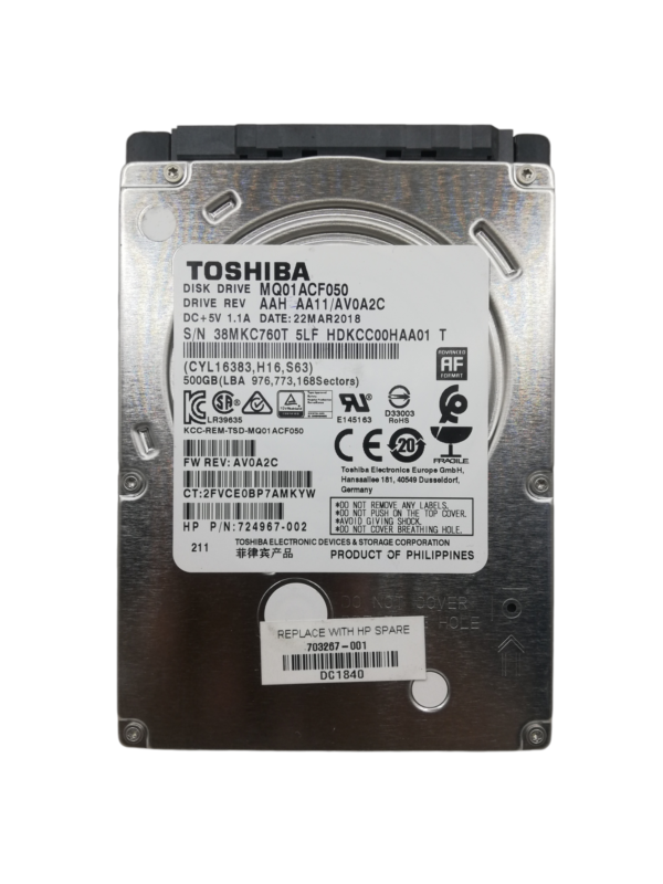 Hard Drive 500GB Laptop Without Warranty Branded Used - MNA Electronics